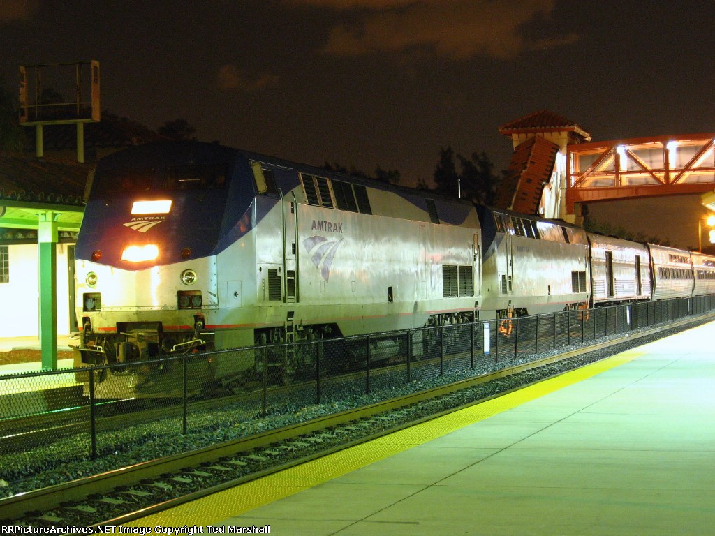 AMTK P097 stopped at the station